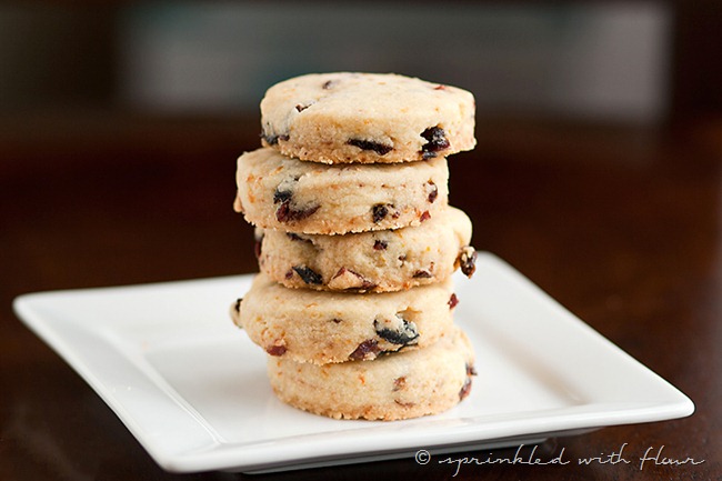 Triple Berry Orange Shortbread - Sprinkled with Flour